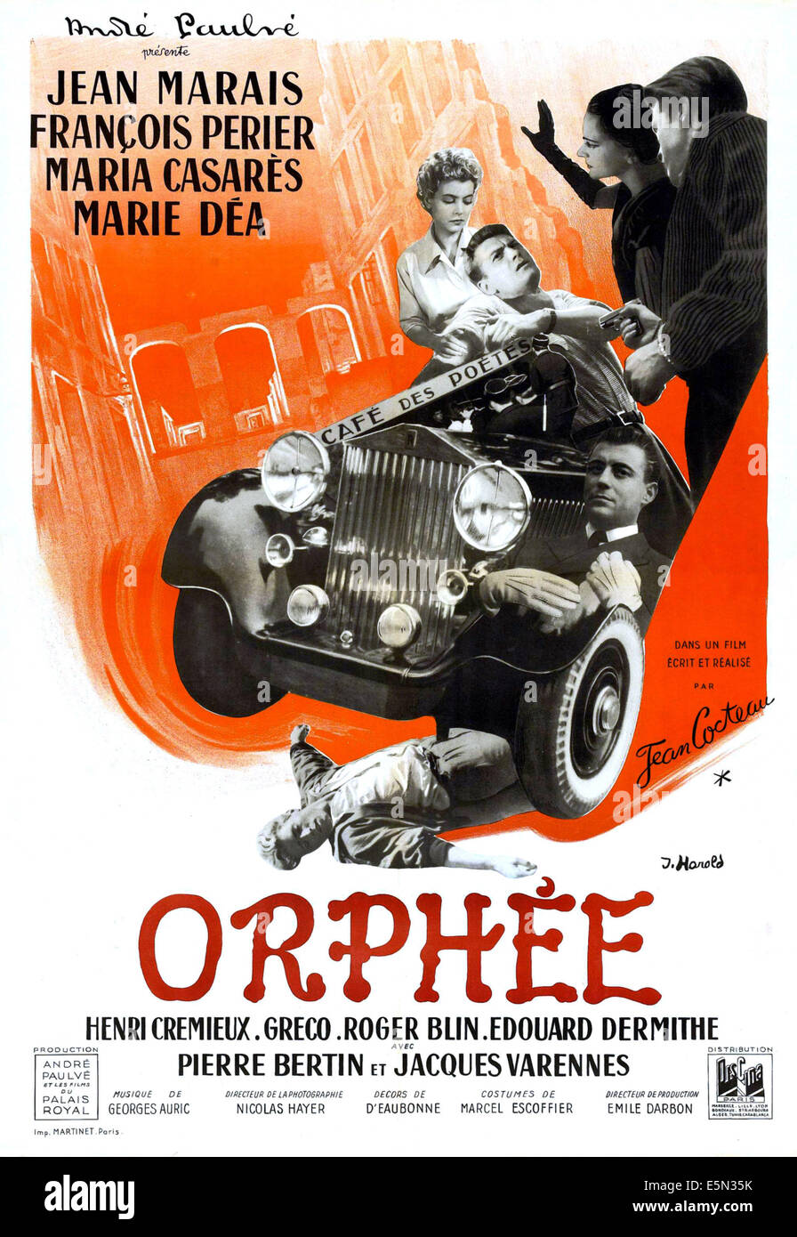 ORPHEE (aka ORPHEUS), French poster art, 1950 Stock Photo - Alamy