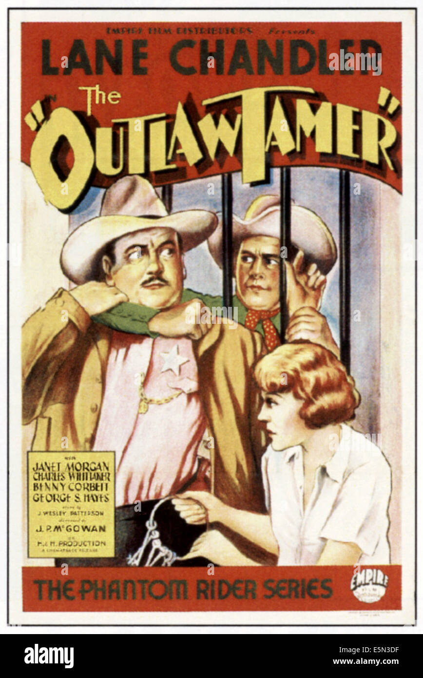 THE OUTLAW TAMER, from left: J.P. McGowan, Lane Chandler, Blanche ...