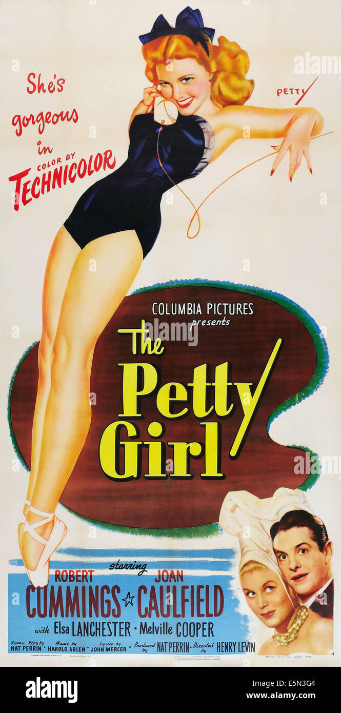 THE PETTY GIRL, US poster art, left: Joan Caulfield, bottom from left ...