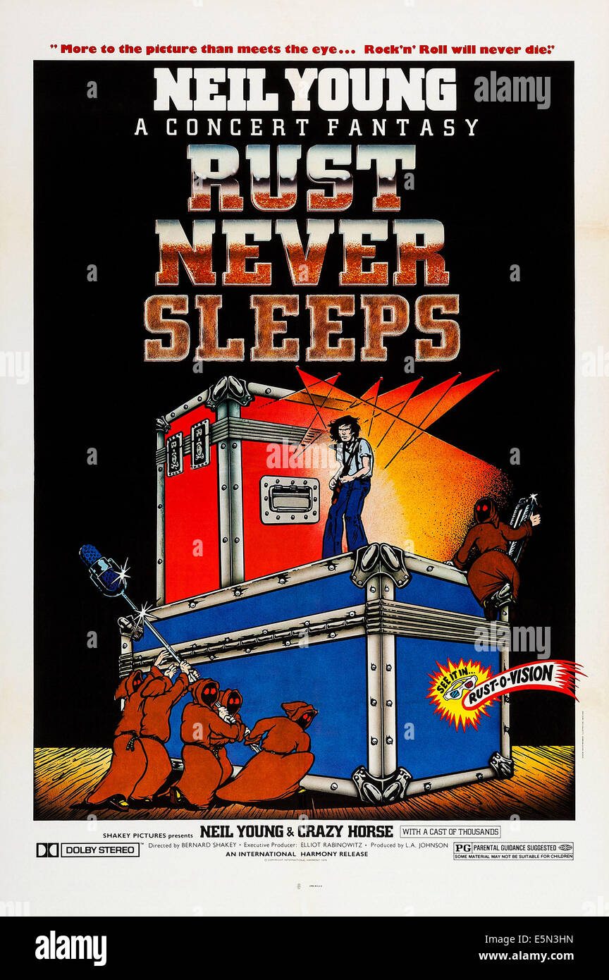RUST NEVER SLEEPS, US poster art, 1979 Stock Photo - Alamy