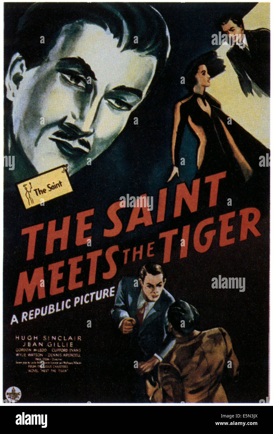 THE SAINT MEETS THE TIGER, top left: Hugh Sinclair, 1943 Stock Photo ...