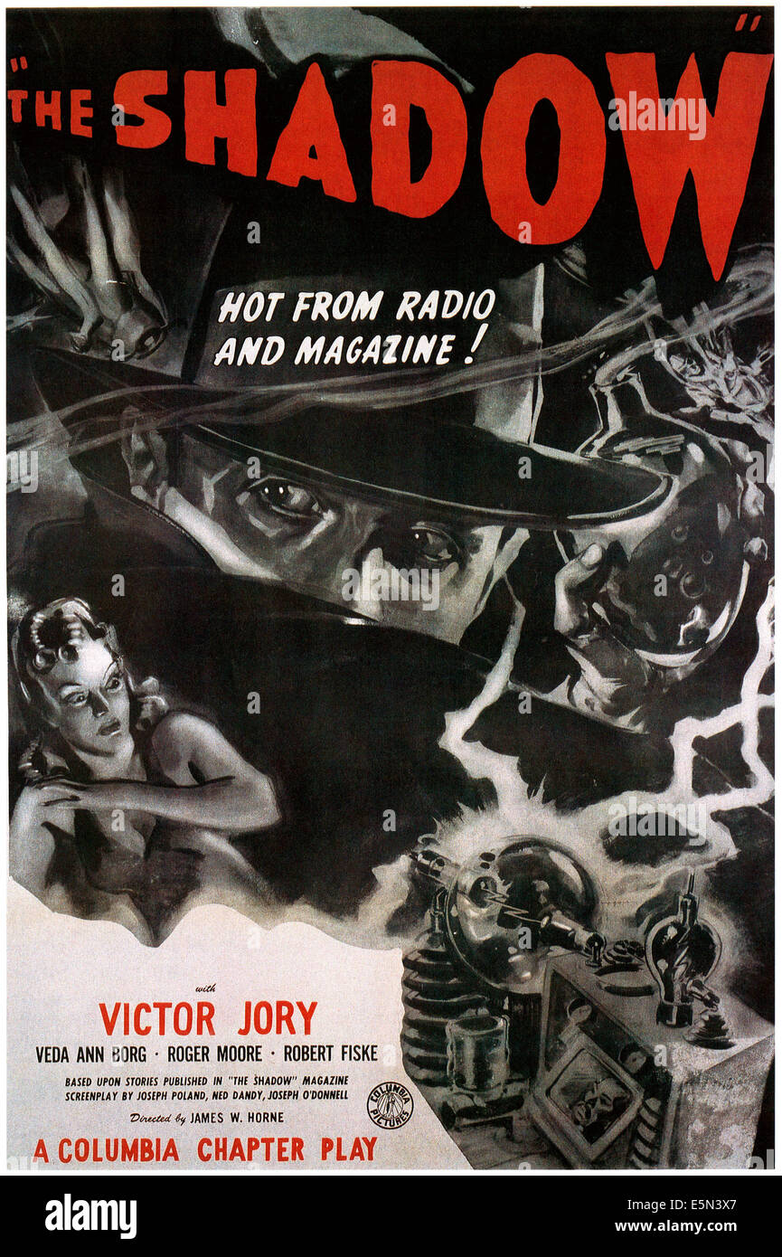 THE SHADOW, from left: Veda Ann Borg, Victor Jory (as The Shadow), 1940 ...