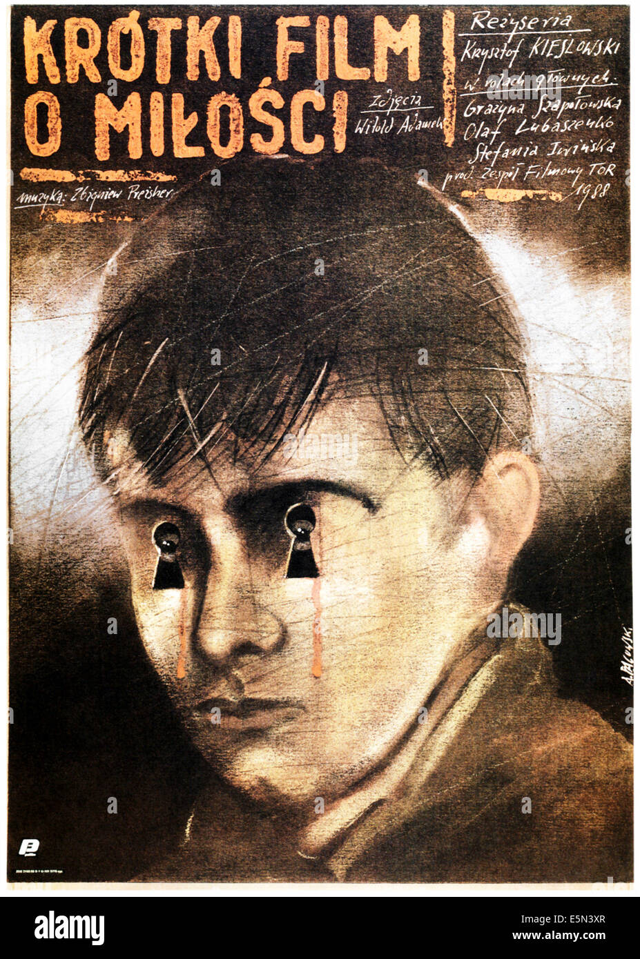 A SHORT FILM ABOUT LOVE, (aka KROTKI FILM O MILOSCI), Polish poster art ...