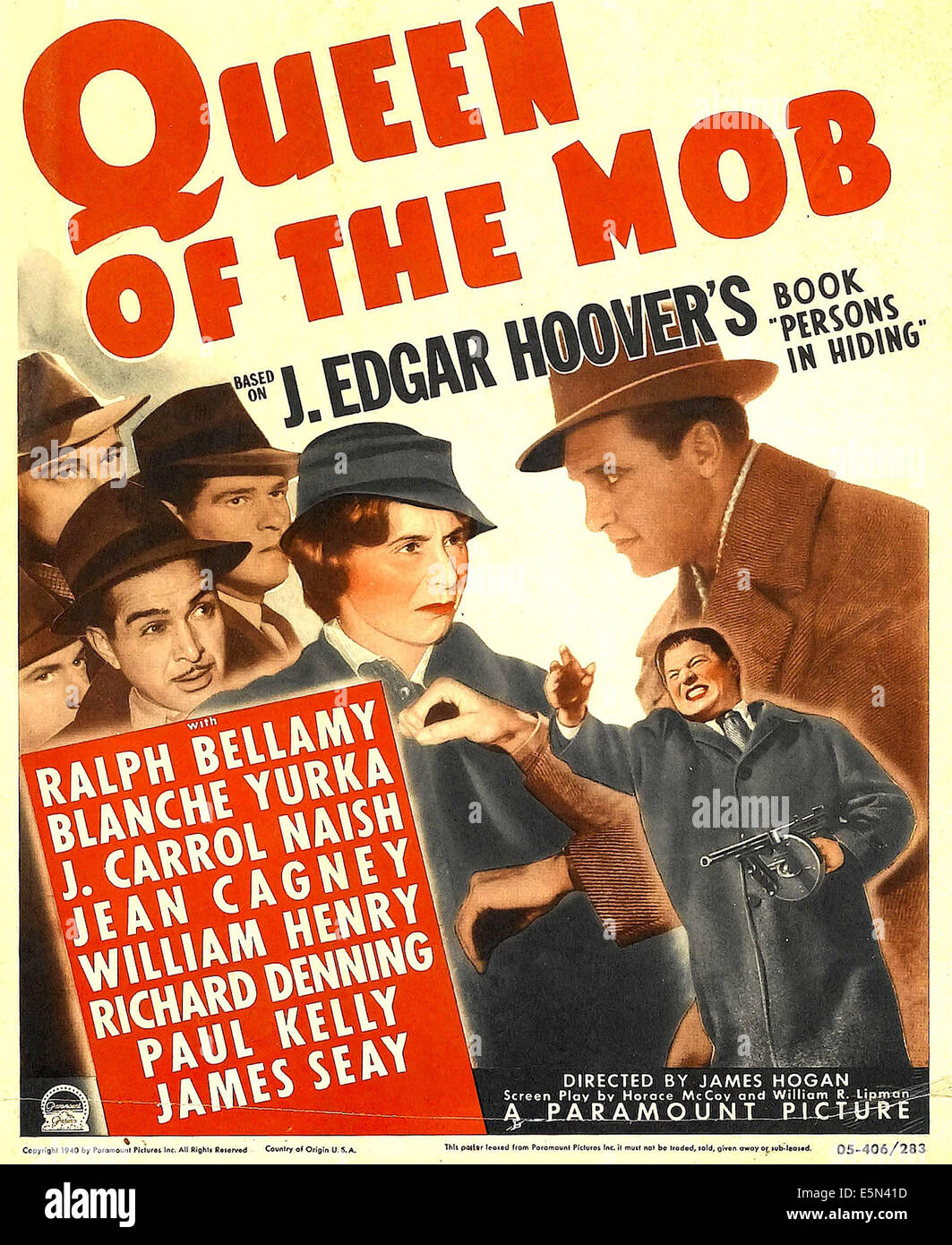 QUEEN OF THE MOB, center from left: Blanche Yurka, Ralph Bellamy on ...
