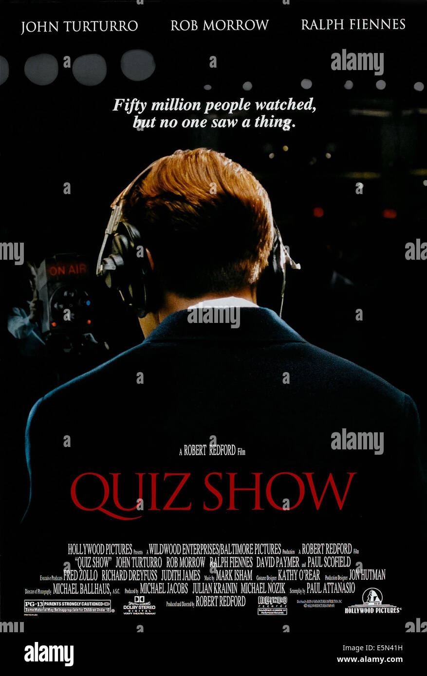 QUIZ SHOW, US poster art, Ralph Fiennes, 1994, ©Buena Vista Pictures ...