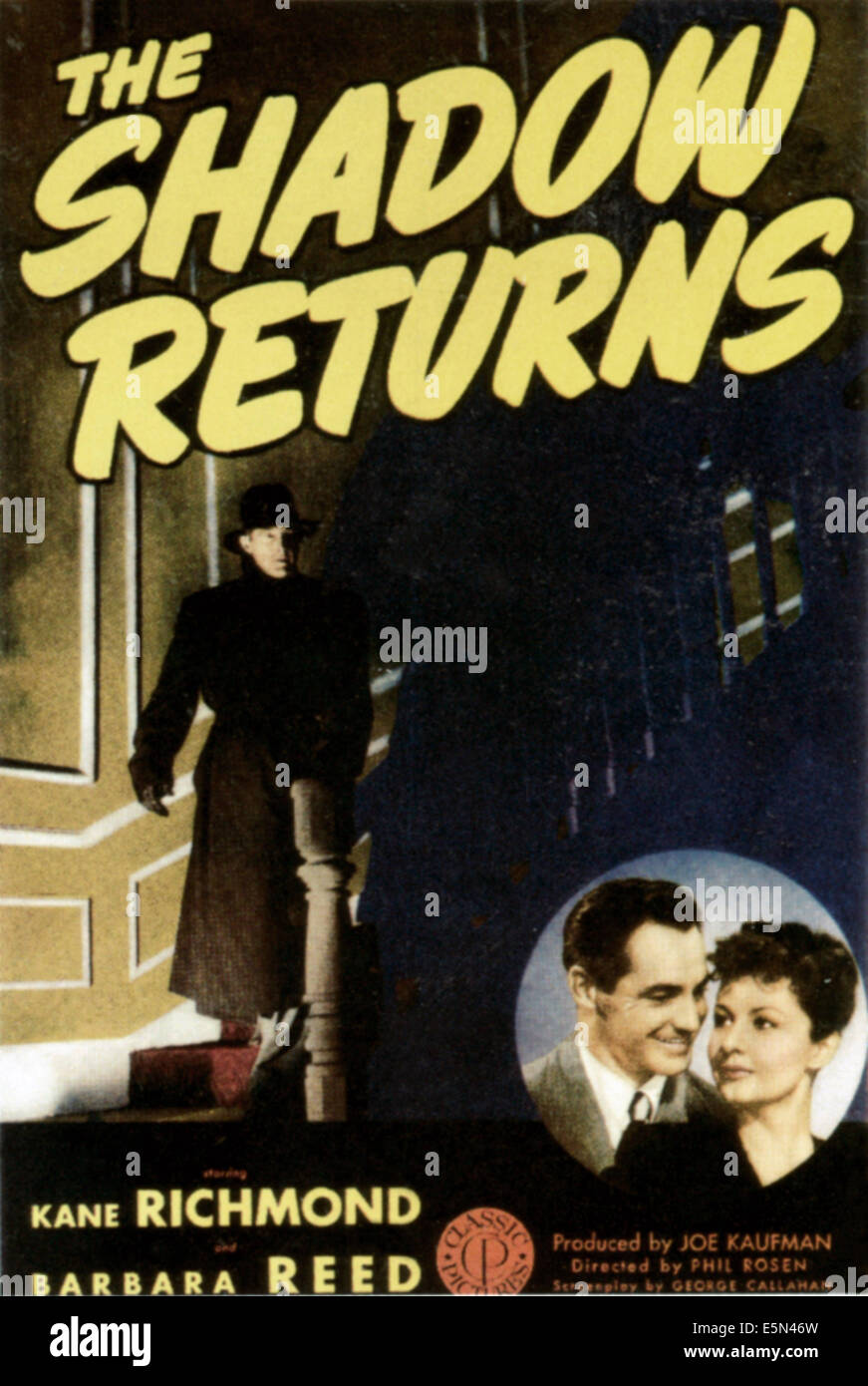 THE SHADOW RETURNS, bottom from left: Kane Richmond, Barbara Reed, 1946 ...