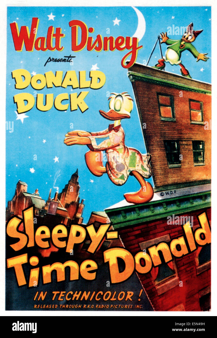 SLEEPY-TIME DONALD, from left: Donald Duck, Daisy Duck, 1947 Stock ...