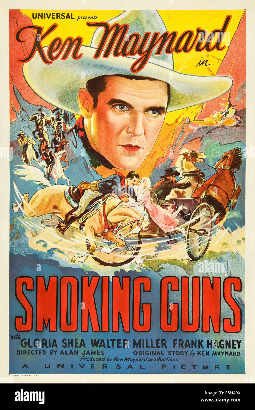 SMOKING GUNS, Ken Maynard, 1934 Stock Photo - Alamy