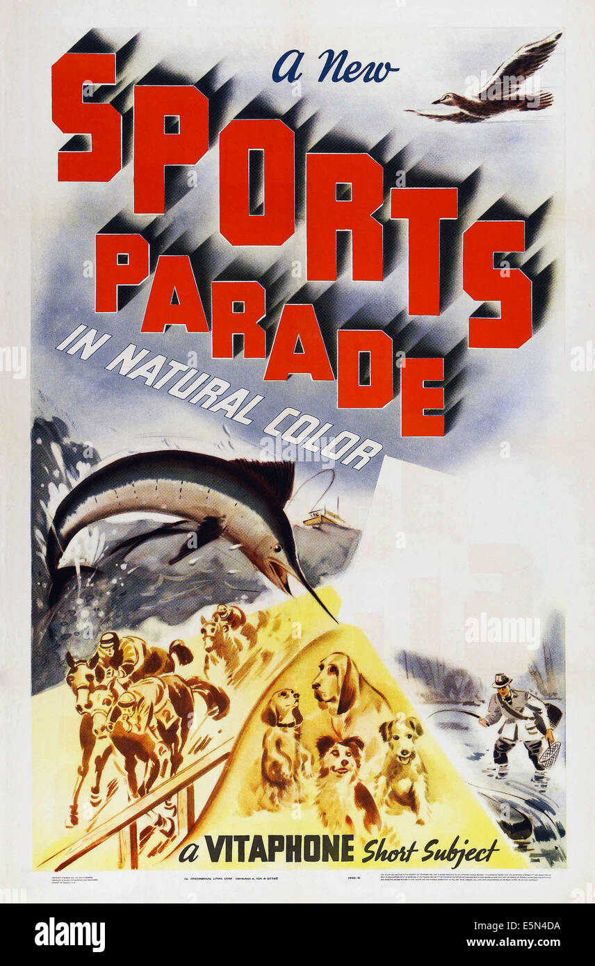 SPORTS PARADE, US poster art, 1941 Stock Photo - Alamy