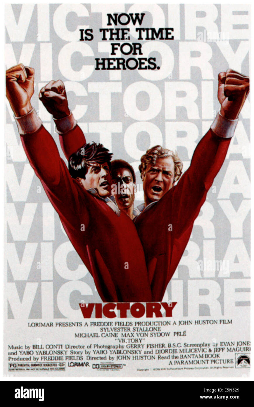 VICTORY, from left: Sylvester Stallone, Pele, Michael Caine, 1981 ...
