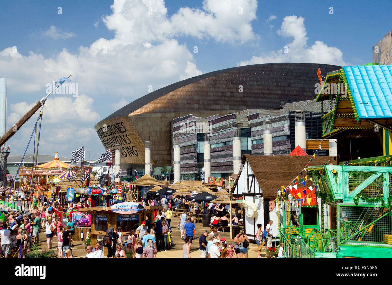 Cardiff Bay Beach summer festival, Roald Dahl Plas, Cardiff Bay, South ...
