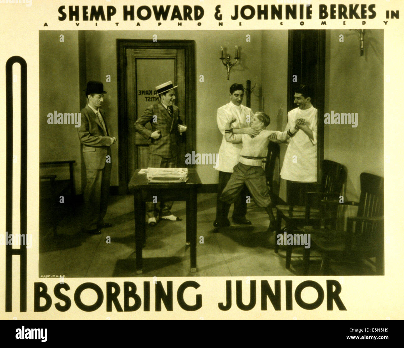 ABSORBING JUNIOR, far left: John Berkes, second from left: Shemp Howard ...