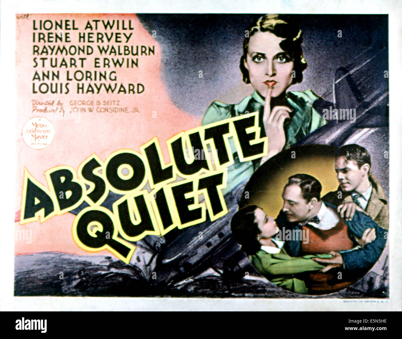 ABSOLUTE QUIET, Ann Loring, Irene Hervey, Lionel Atwill, Louis Hayward ...