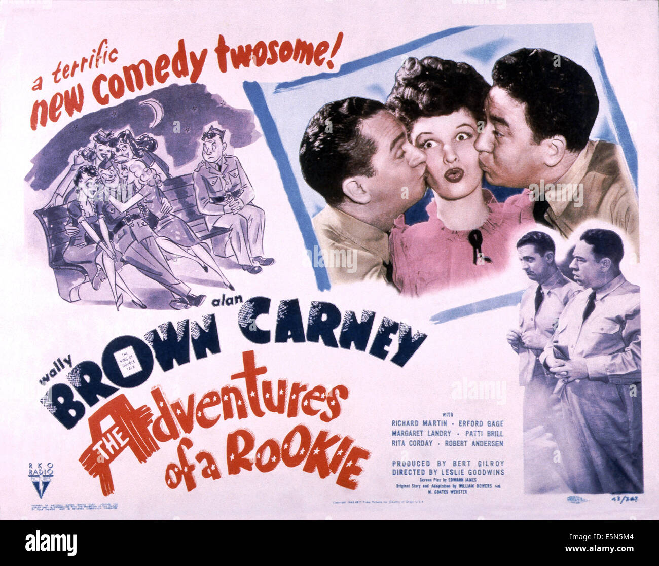 ADVENTURES OF A ROOKIE, top from left: Wally Brown, Margaret Landry ...