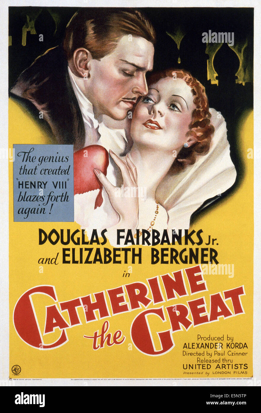 CATHERINE THE GREAT, (aka THE RISE OF CATHERINE THE GREAT), poster ...