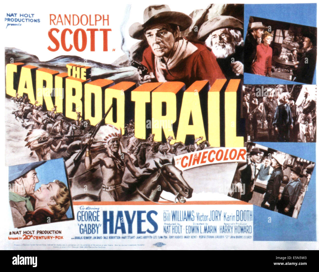 THE CARIBOO TRAIL, Randolph Scott, 1950, (c) 20th Century Fox, TM ...