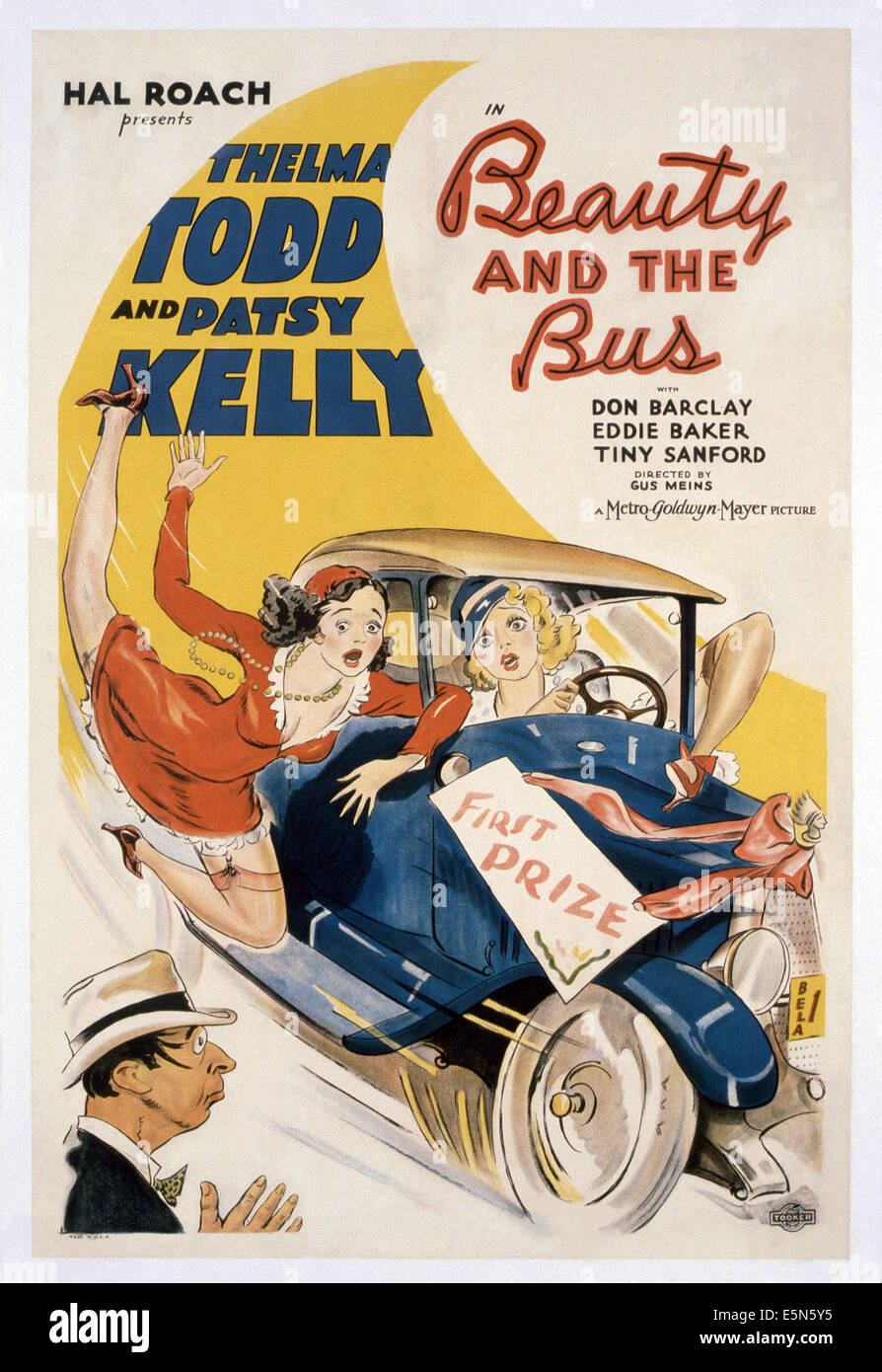 BEAUTY AND THE BUS, from left: Patsy Kelly, Thelma Todd, 1933 Stock ...