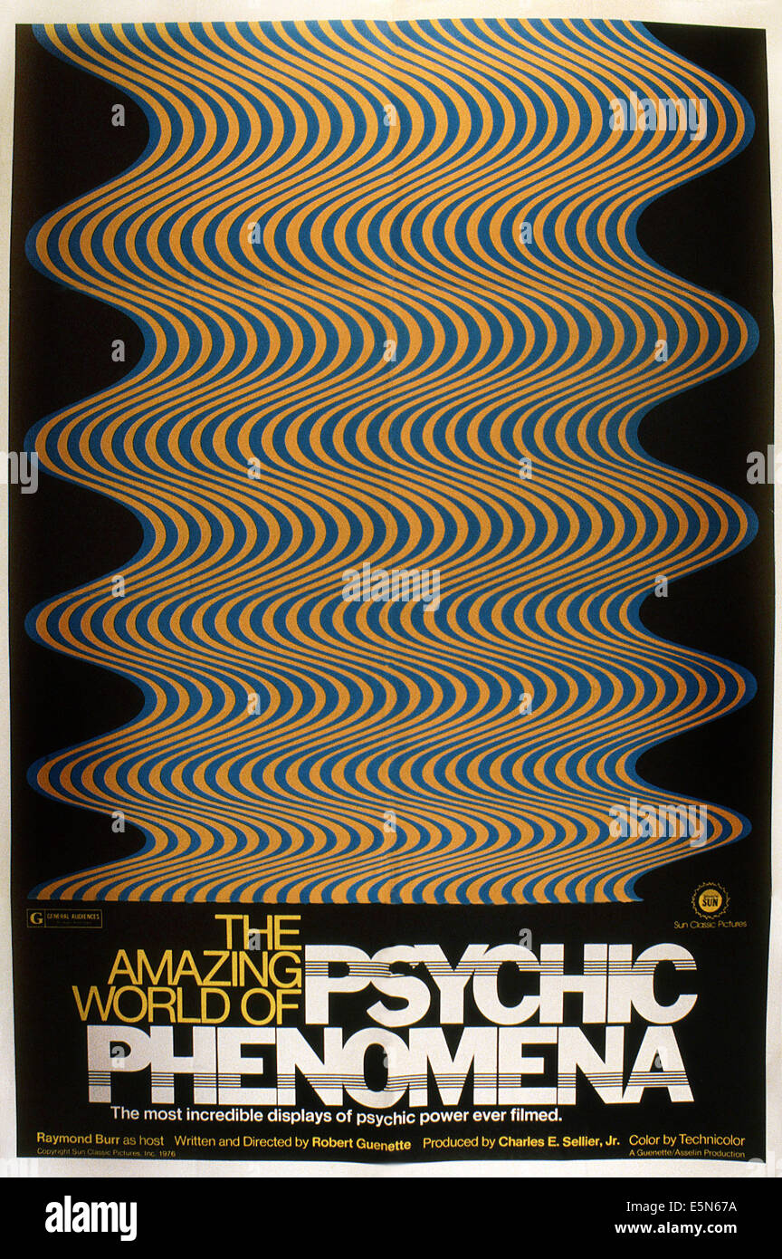THE AMAZING WORLD OF PSYCHIC PHENOMENA, poster, 1976 Stock Photo - Alamy