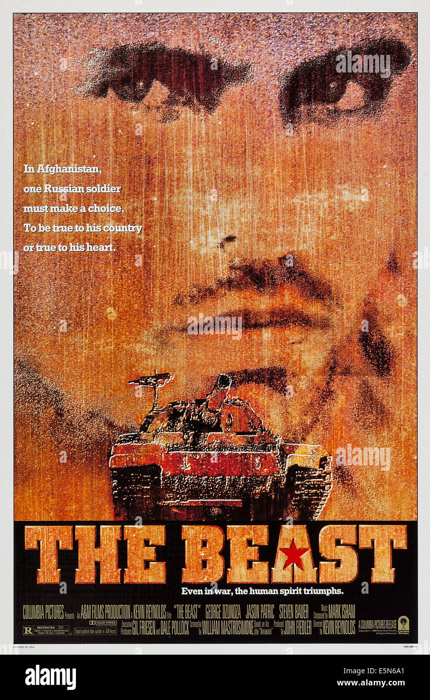 THE BEAST OF WAR, US poster art, Jason Patric, 1988, © Columbia ...