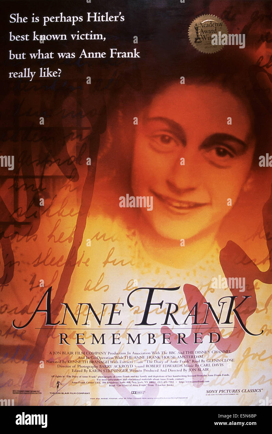 Anne frank remembered 1995 hi-res stock photography and images - Alamy