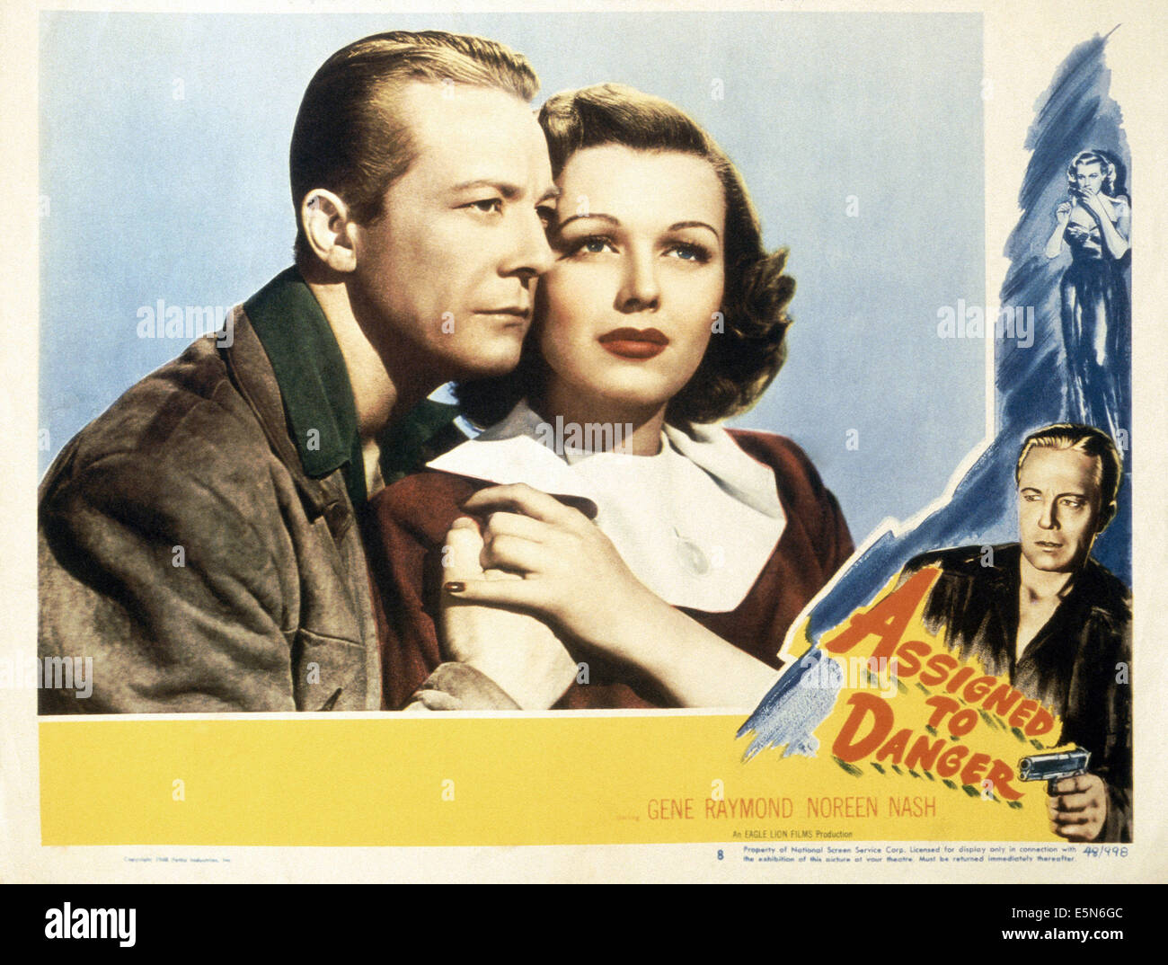ASSIGNED TO DANGER, from left: Gene Raymond, Noreen Nash, Gene Raymond ...