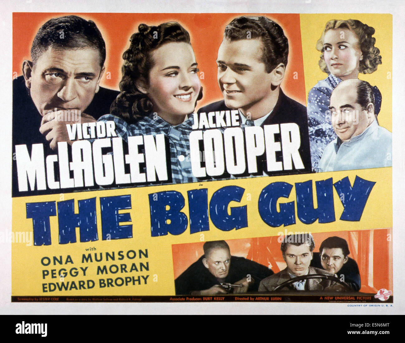 THE BIG GUY, top, from left: Victor McLaglen, Peggy Moran, Jackie ...