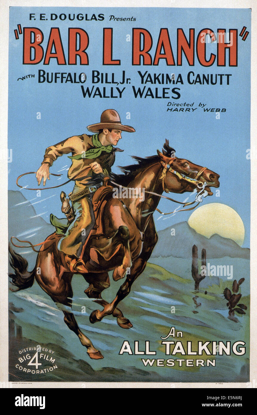 THE BAR L. RANCH, Buffalo Bill Jr. (aka Jay Wilsey), 1930 Stock Photo ...