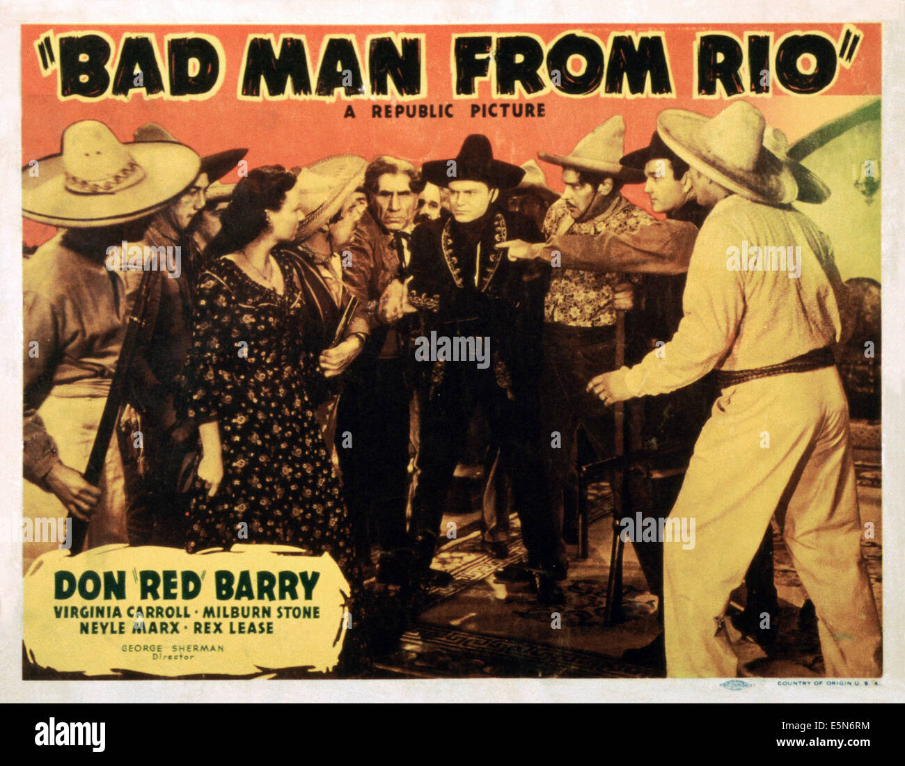 BAD MAN FROM RIO, (aka THE PHANTOM COWBOY), Donald Barry (center), 1941 ...