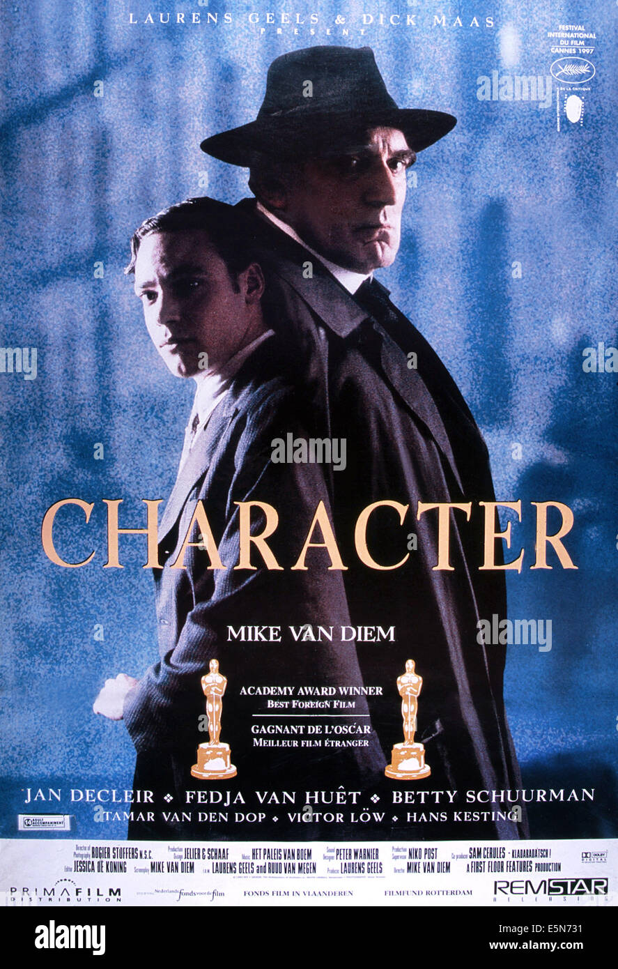 CHARACTER, poster, from left: Fedja van Huet, Jan Decleir, 1997. ©Sony ...