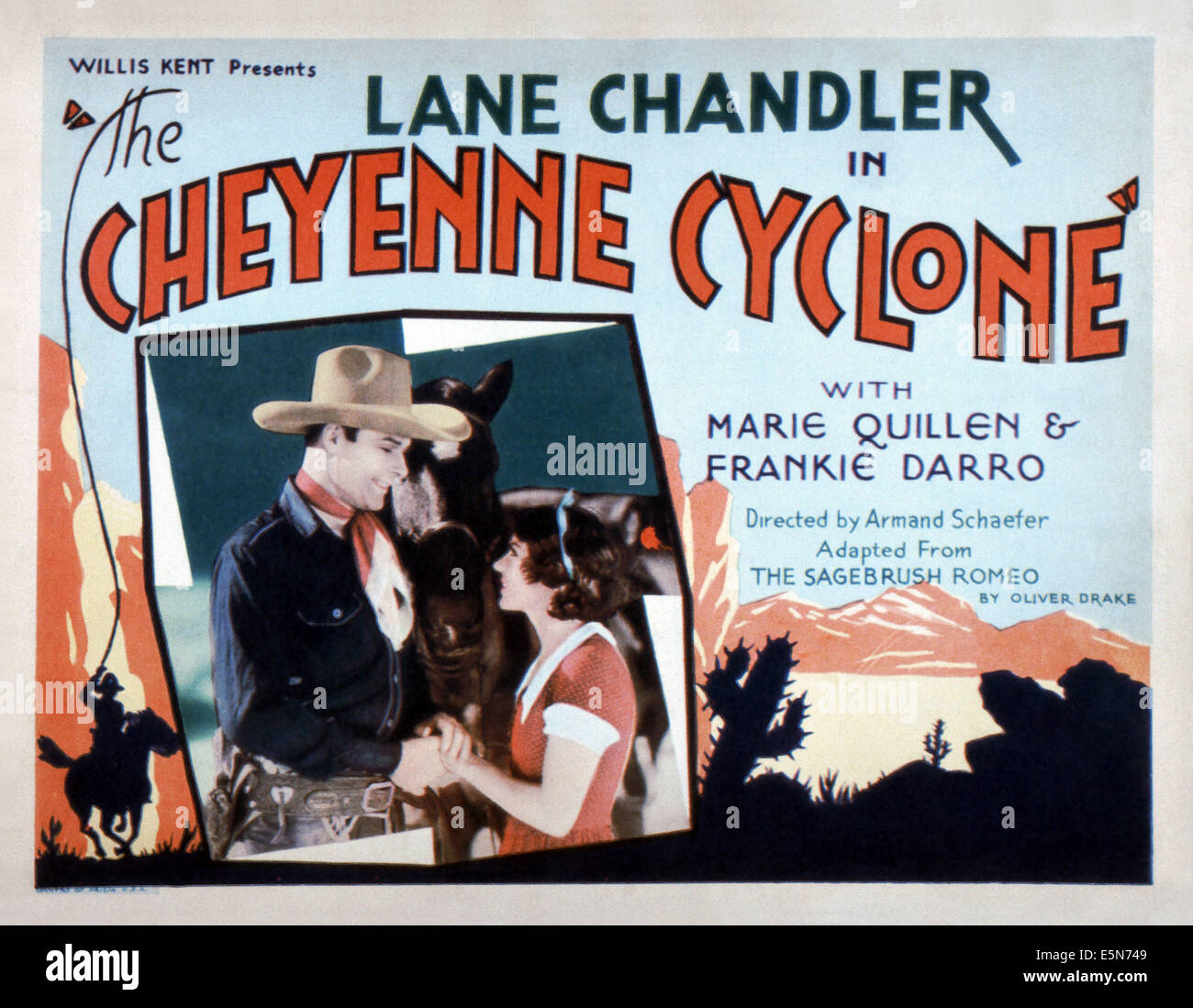 THE CHEYENNE CYCLONE, Lane Chandler (left), 1931 Stock Photo - Alamy