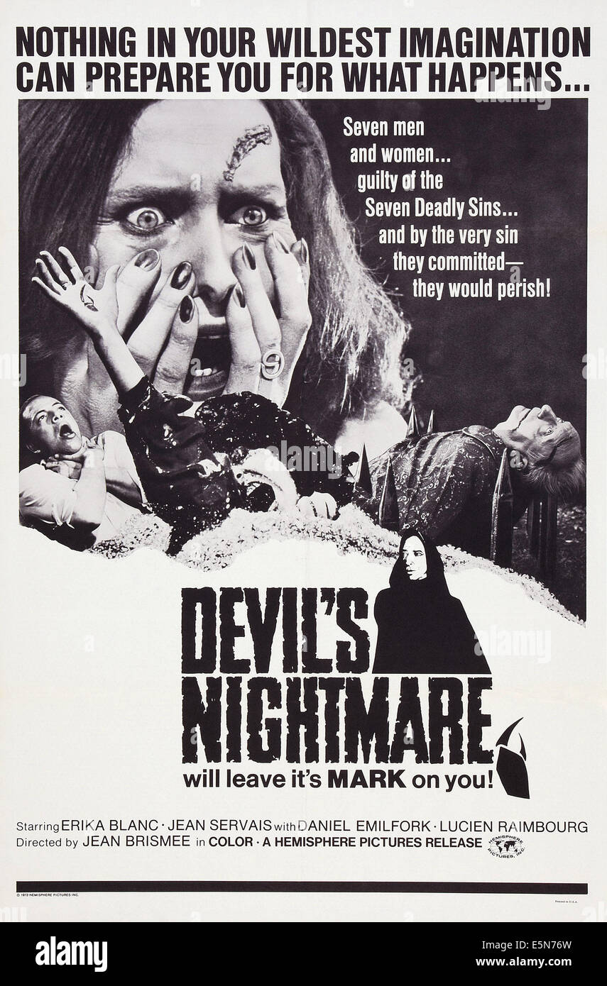 THE DEVIL'S NIGHTMARE, (aka LA PLUS LONGUE NUIT DU DIABLE; SUCCUBUS; AU SERVICE DU DIABLE ...