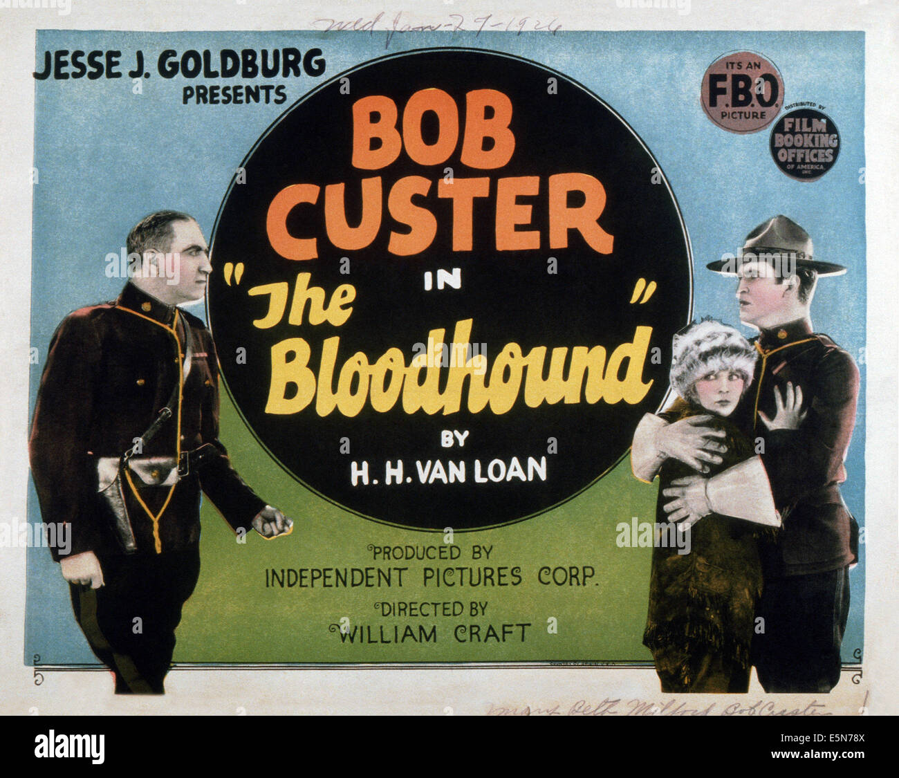 THE BLOODHOUND, right: Emily Barrye, Bob Custer, 1925 Stock Photo - Alamy