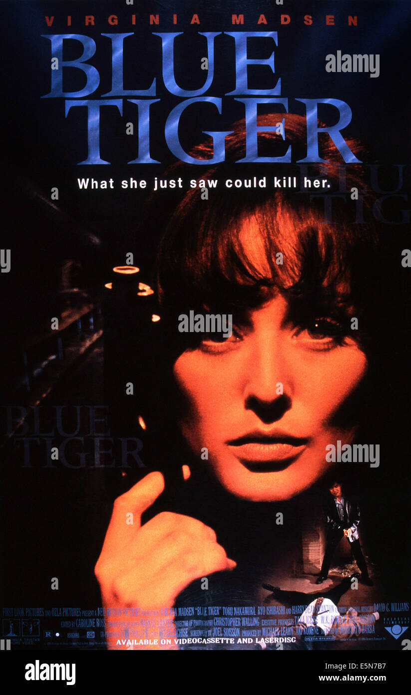 BLUE TIGER, U.S. poster, Virginia Madsen, 1994. ©First Look ...