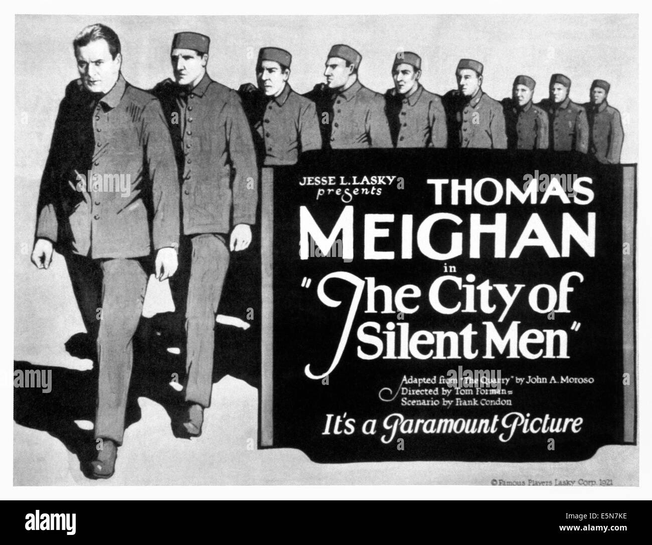 THE CITY OF SILENT MEN, Thomas Meighan (front), 1921 Stock Photo - Alamy