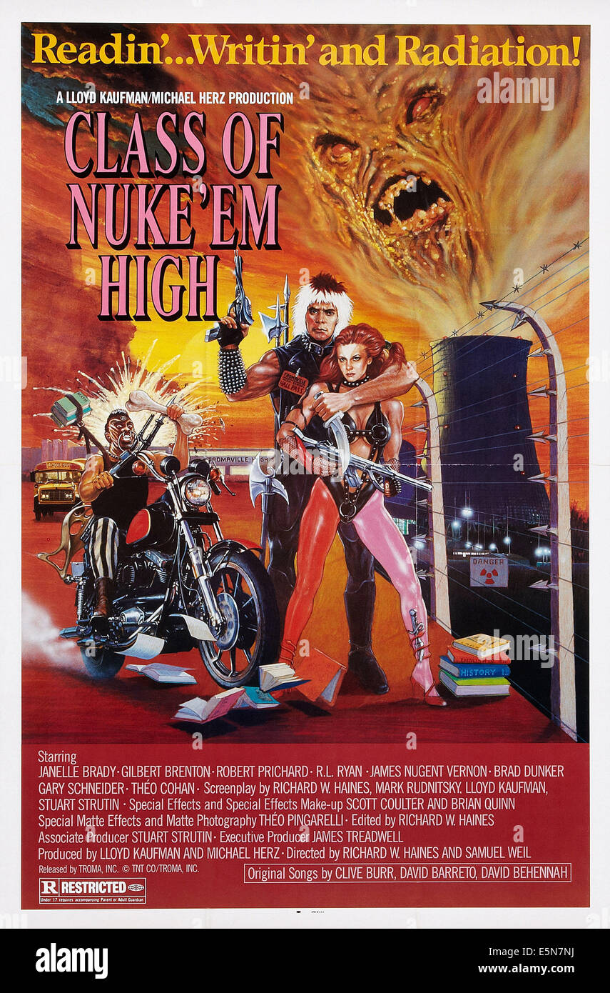 CLASS OF NUKE 'EM HIGH, US poster art, 1986, © Troma/courtesy Everett ...