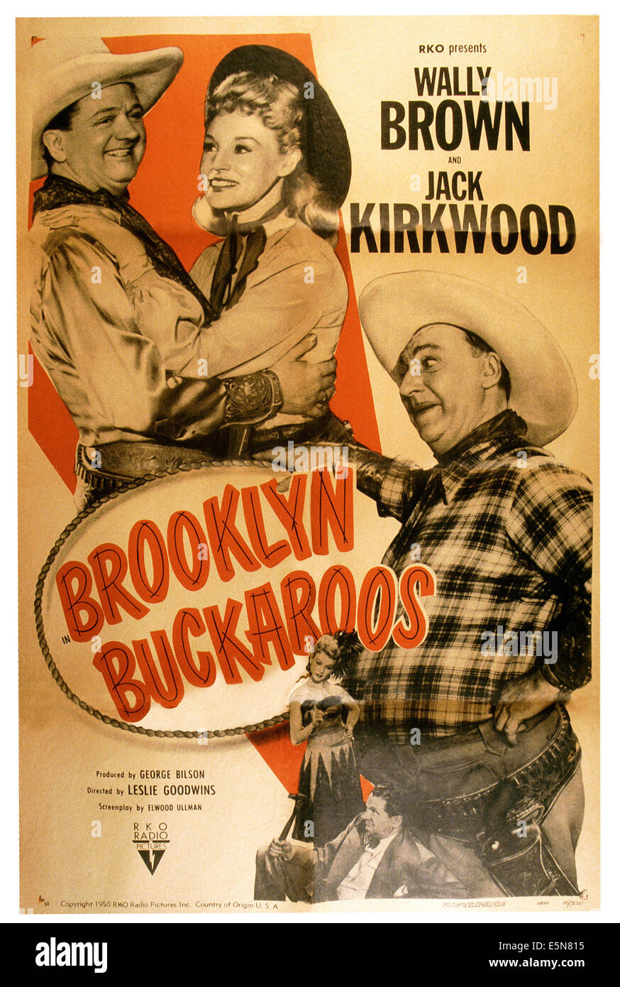 BROOKLYN BUCKAROOS, U.S. poster, from left: Wally Brown, Lynn Davies ...