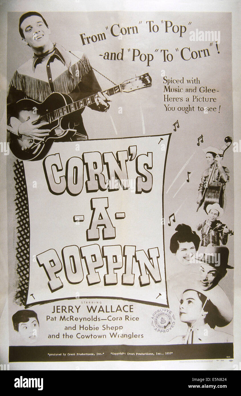 CORN'S-A-POPPIN', U.S. poster, Jerry Wallace, 1956 Stock Photo - Alamy