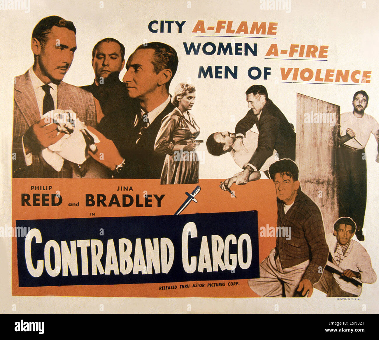 CONTRABAND CARGO, (aka THIEF IN SILK), Philip Reed (top left), 1956 ...