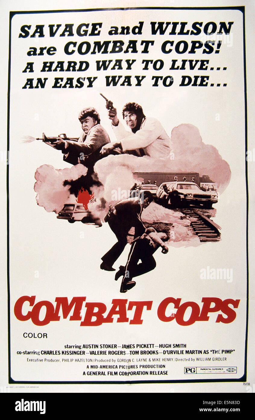 COMBAT COPS, (aka THE GET-MAN), U.S. poster, Austin Stoker (center ...