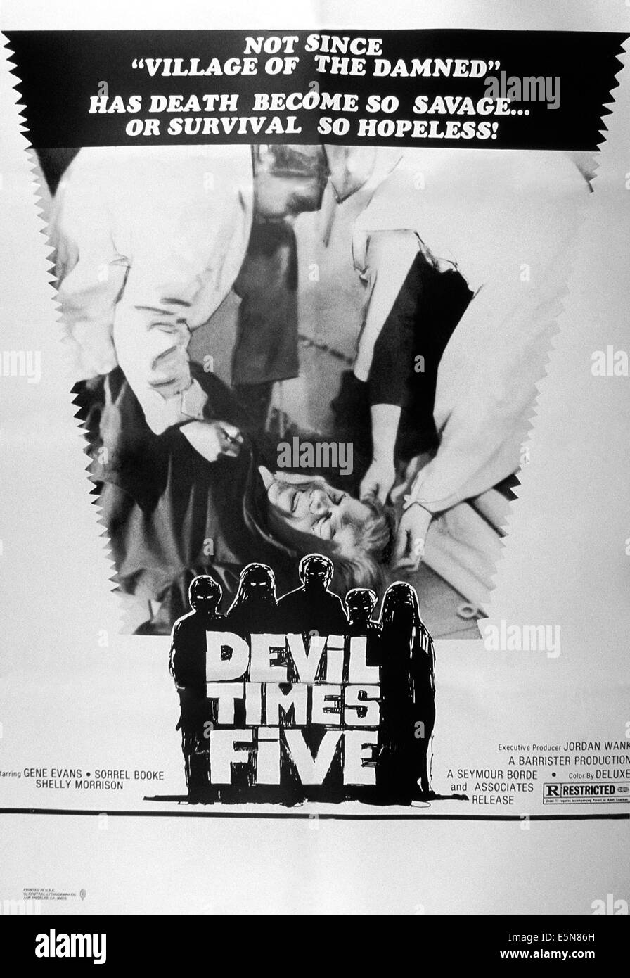 DEVIL TIMES FIVE, (aka PEOPLETOYS), U.S. poster, 1974 Stock Photo - Alamy