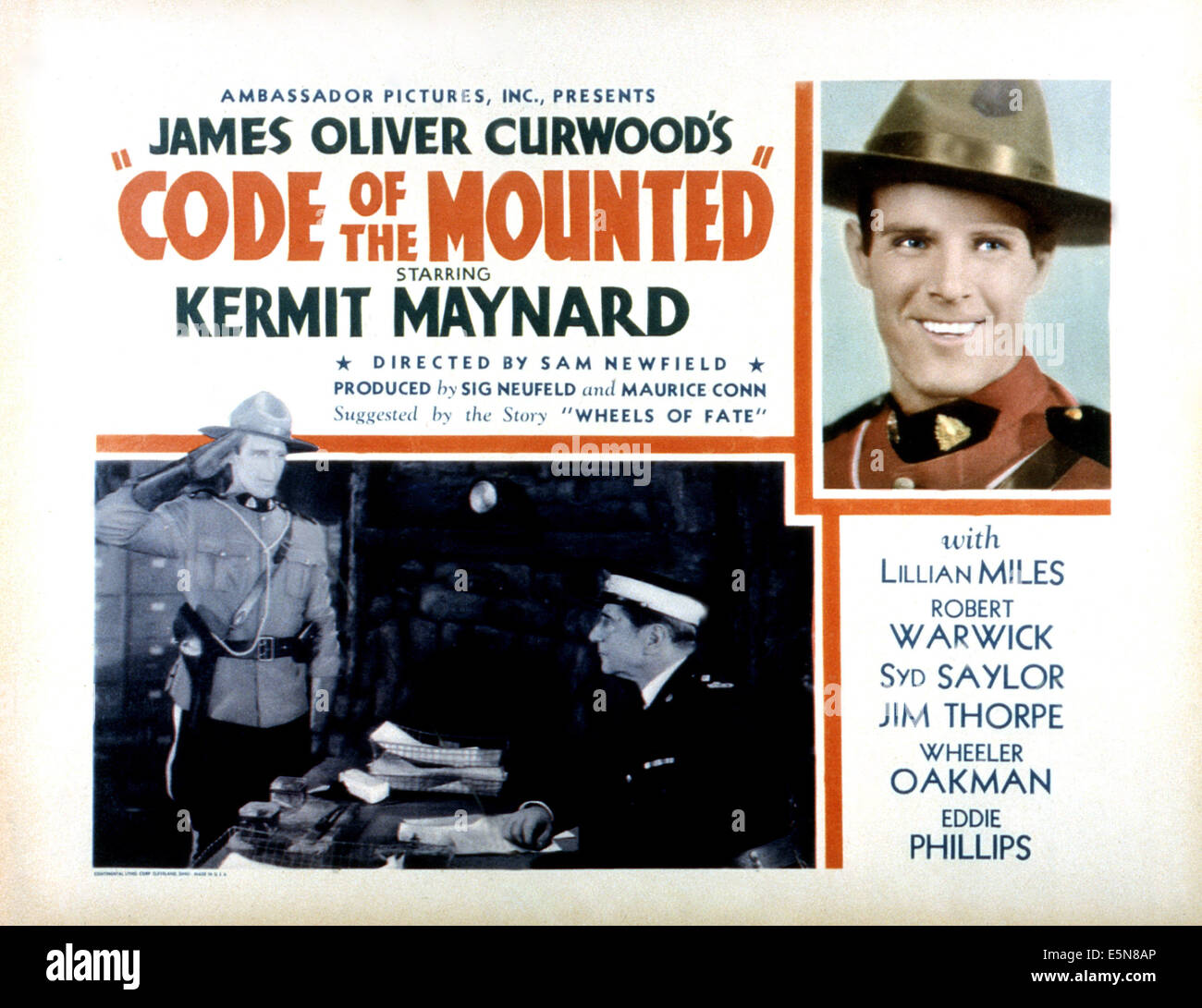 CODE OF THE MOUNTED, Kermit Maynard, Robert Warwick, 1935 Stock Photo ...