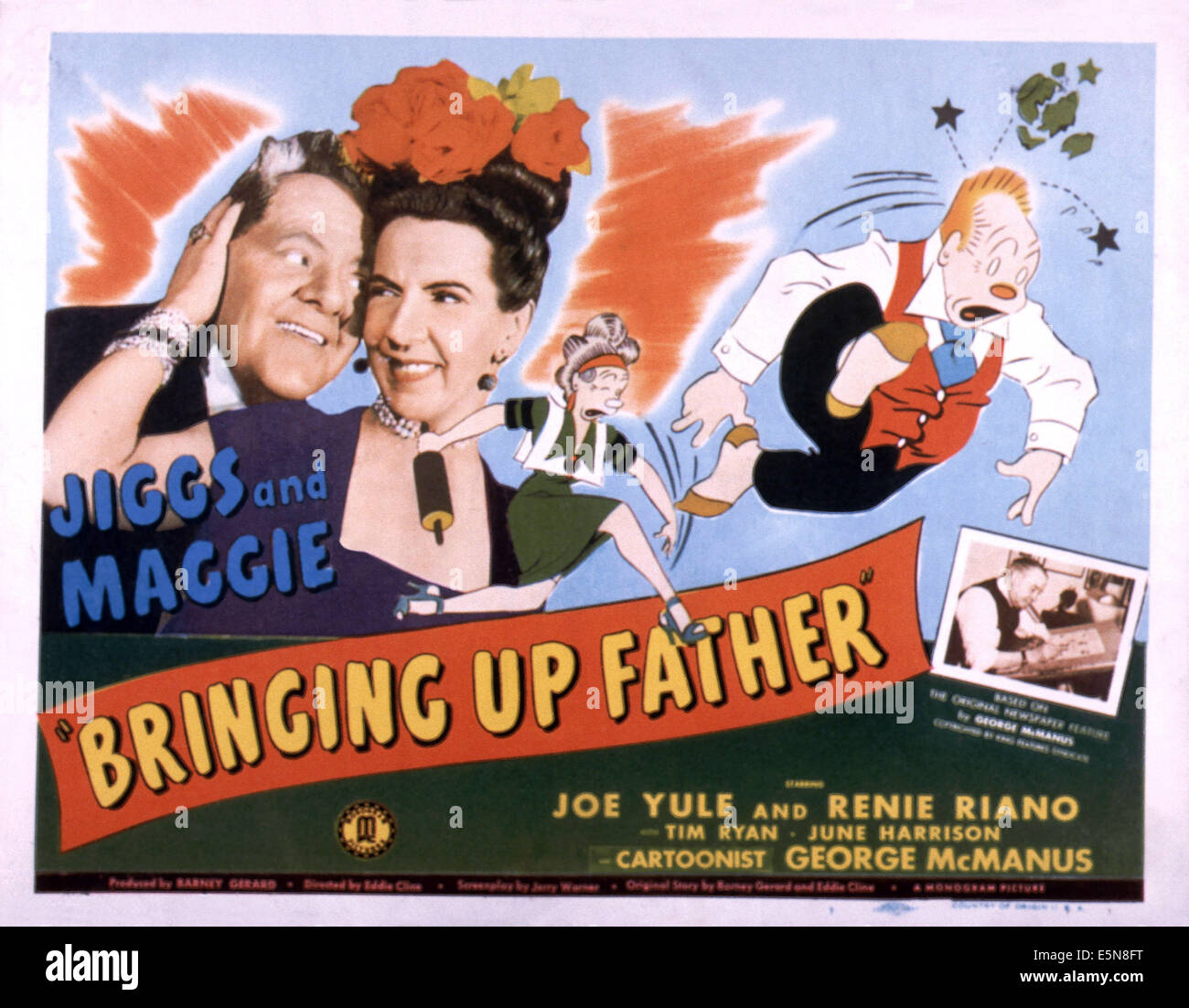 BRINGING UP FATHER, Joe Yule, Renie Riano, George McManus (in box ...