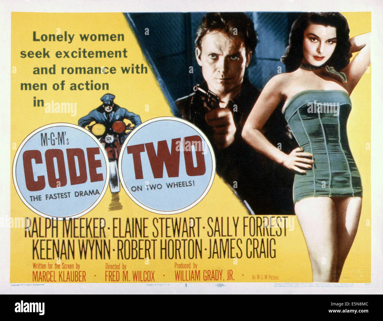 CODE TWO, from left: Ralph Meeker, Elaine Stewart 1953 Stock Photo - Alamy