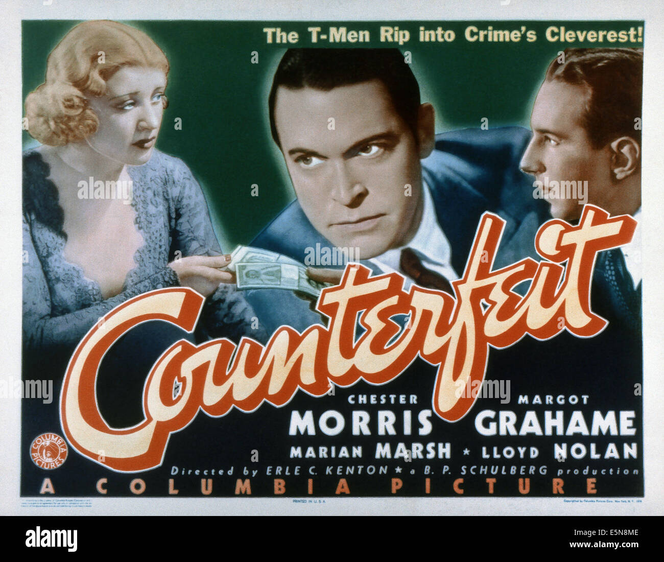 COUNTERFEIT, from left: Margot Grahame, Chester Morris, Lloyd Nolan ...