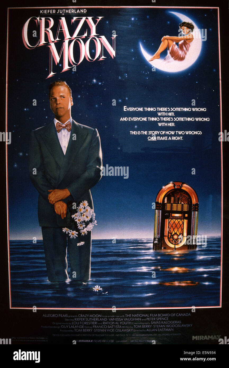 CRAZY MOON, from left: Kiefer Sutherland, Vanessa Vaughan, 1987 ...