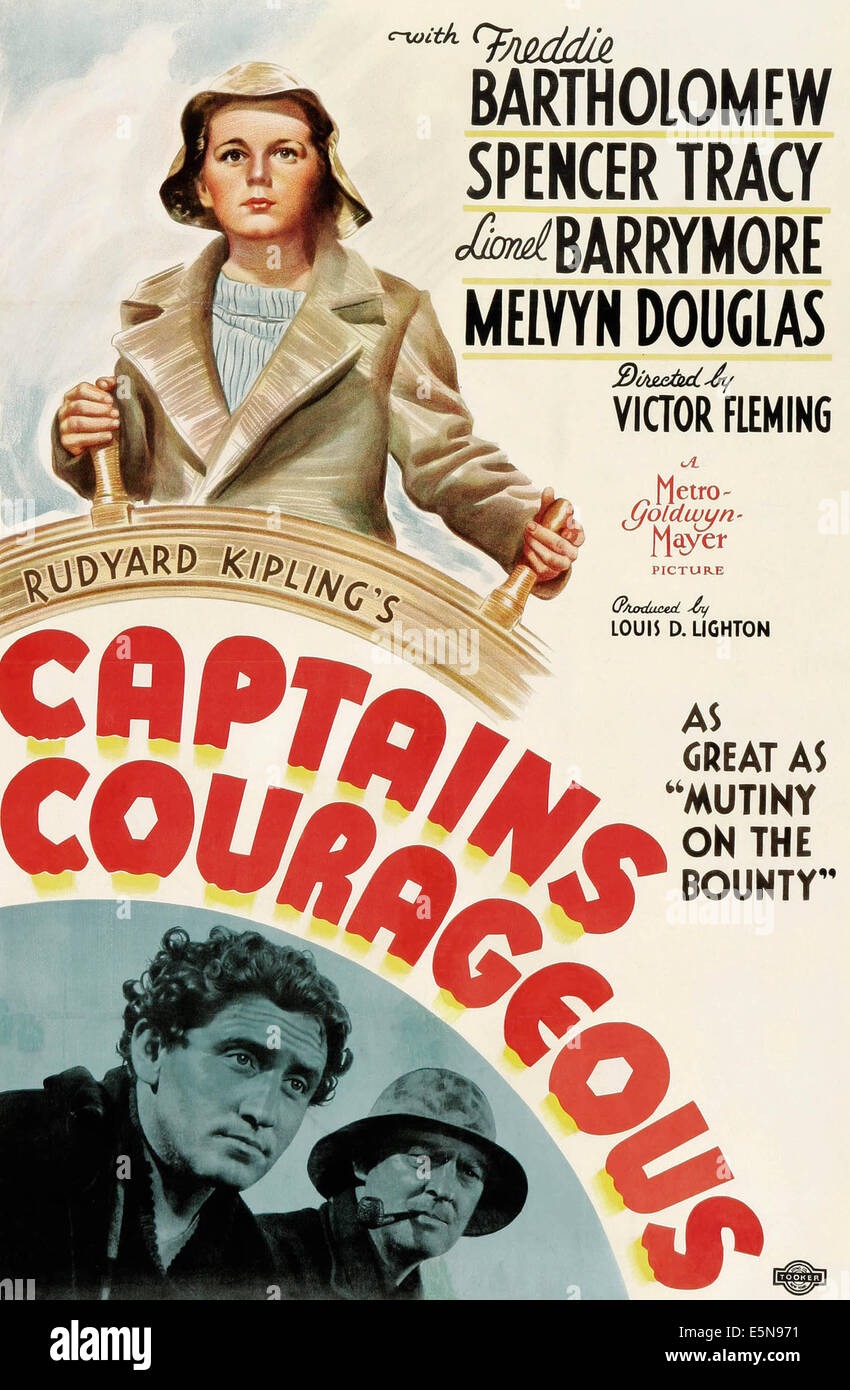 CAPTAINS COURAGEOUS, Freddie Bartholomew, Spencer Tracy, Lionel ...