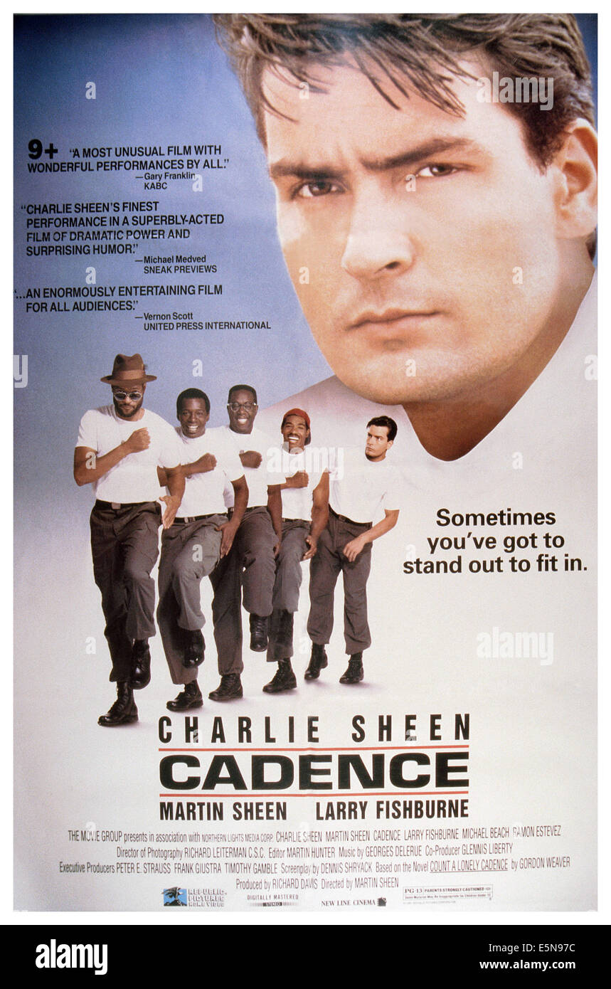 CADENCE, U.S. poster, Charlie Sheen (top right): below, from left ...