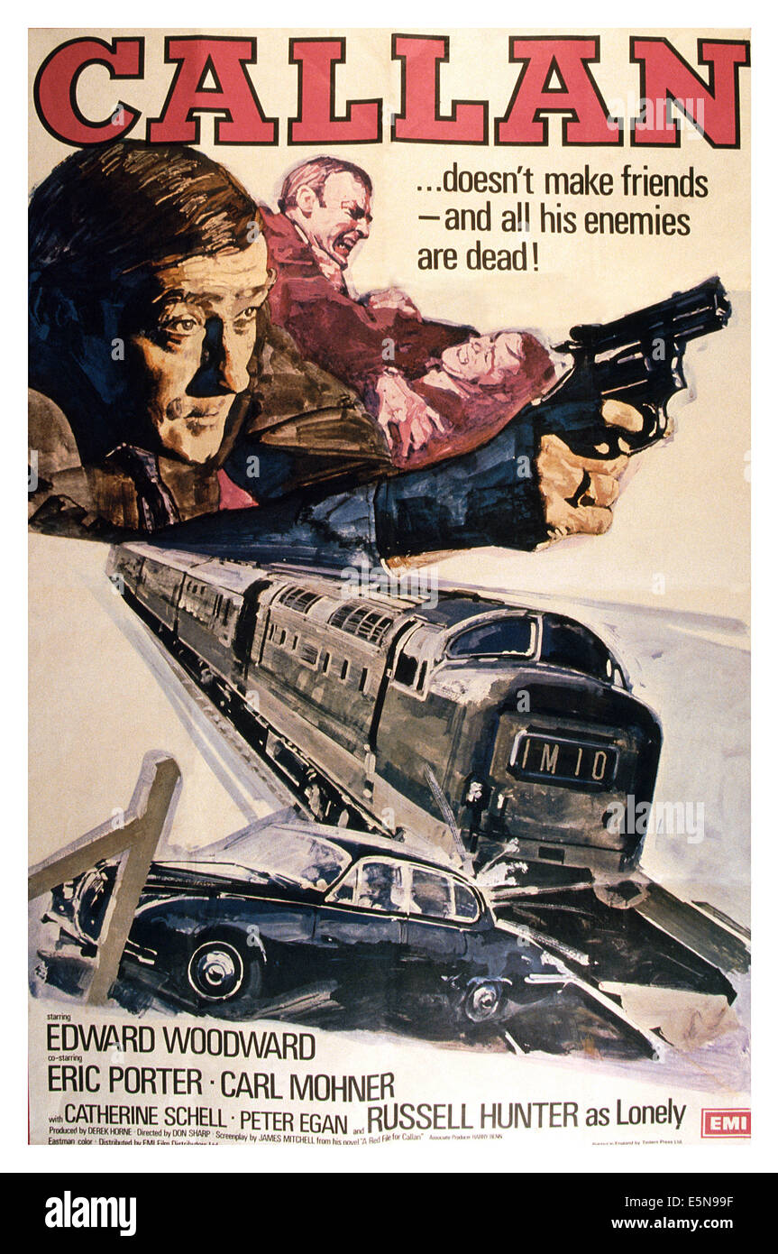 CALLAN, poster, Edward Woodward (top), 1974 Stock Photo - Alamy