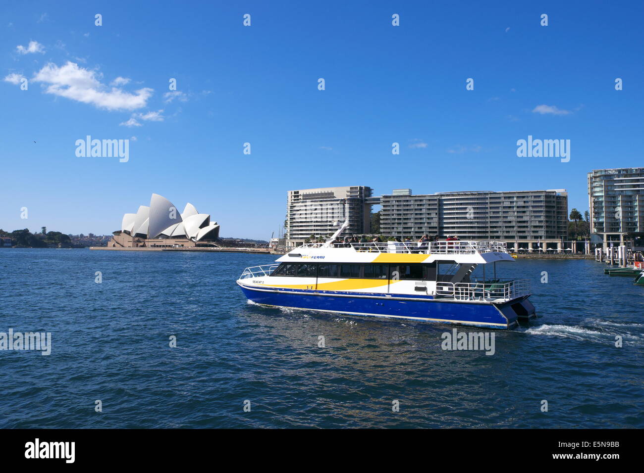 sydney's manly fast ferry at circular quay,sydney,australia Stock Photo ...
