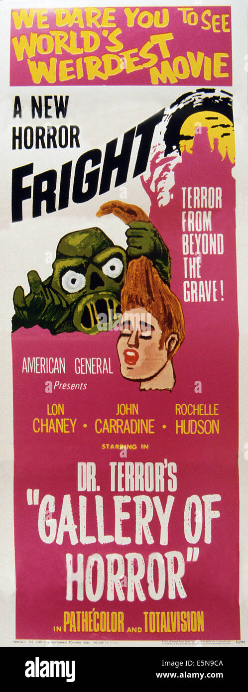 DR. TERROR'S GALLERY OF HORRORS, U.S. poster, 1967 Stock Photo - Alamy